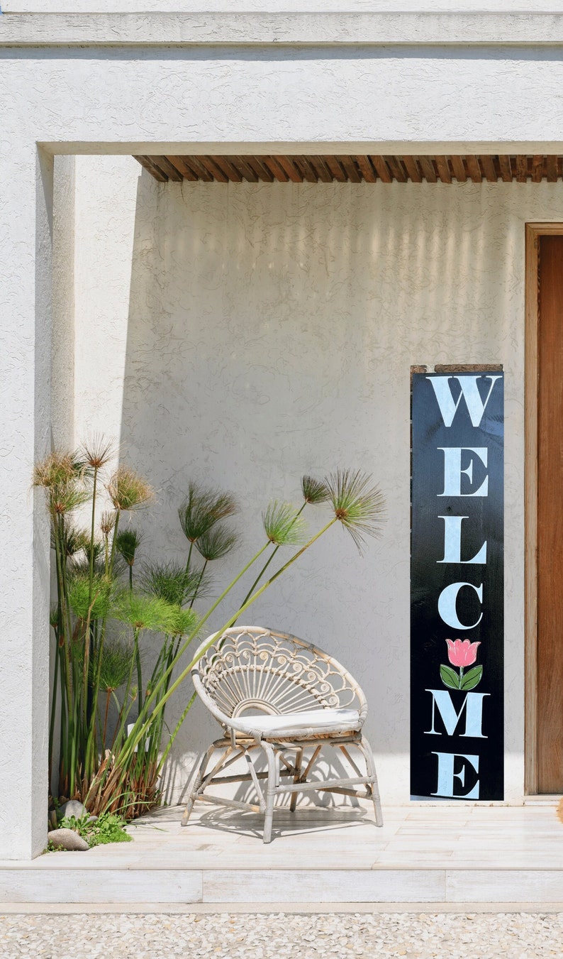 Welcome Porch Sign, 4ft Tall Door Sign, Interchangeable Icons - Etsy