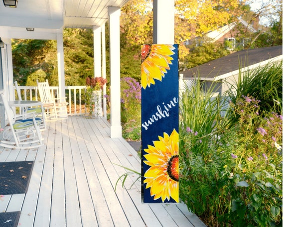 Sunflower Porch Leanerfall Front Door - Etsy