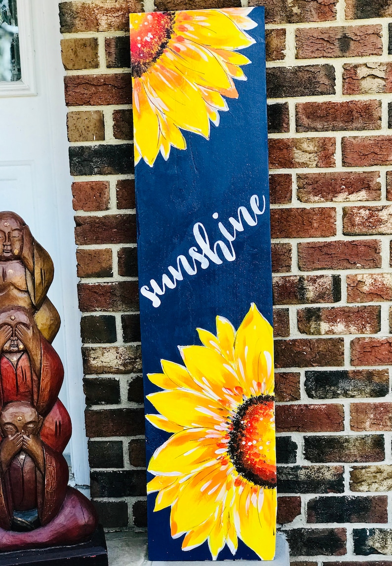 Sunflower Porch Leaner,fall Front Door Decor,summer,spring,seasonal ...