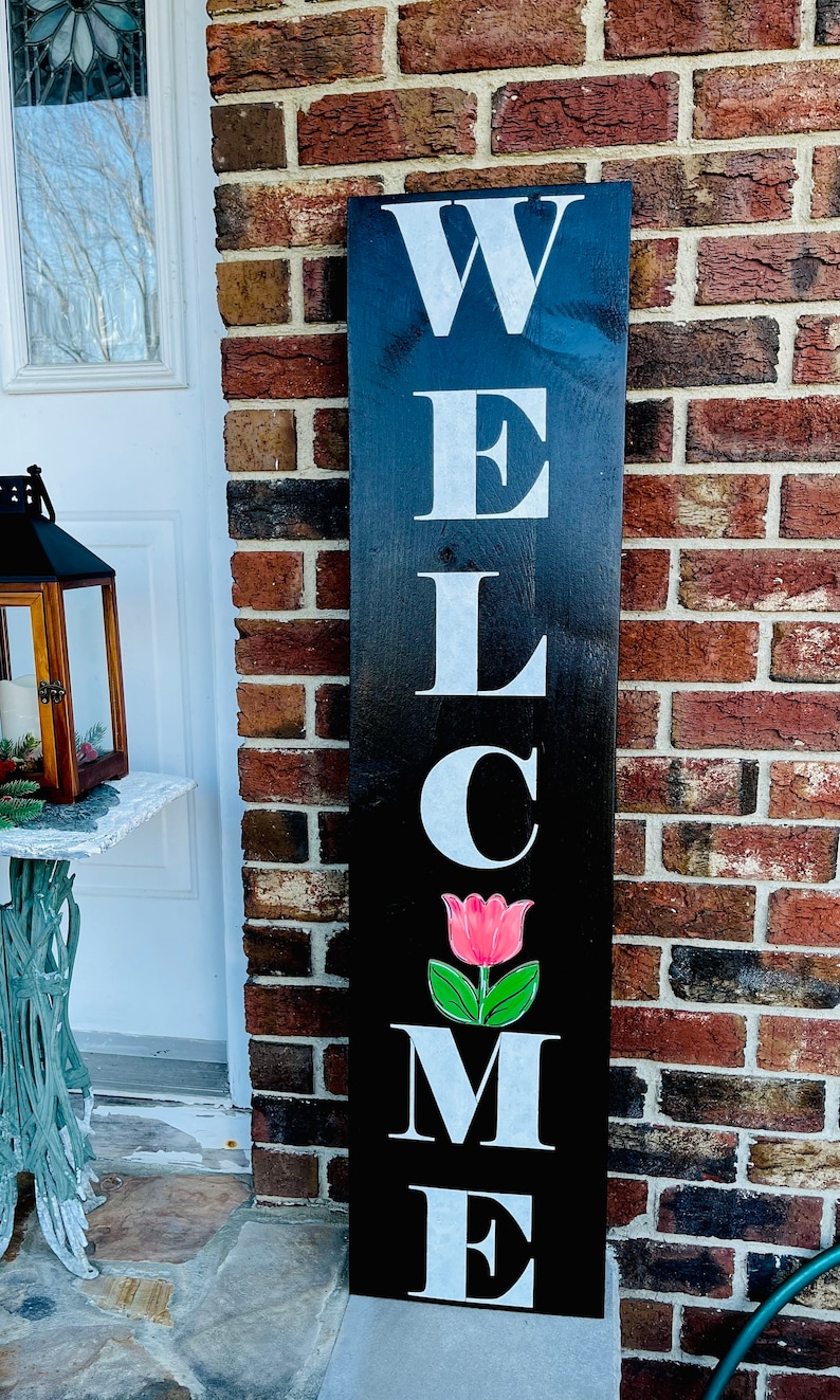 Welcome Porch Sign, 4ft Tall Door Sign, Interchangeable Icons - Etsy