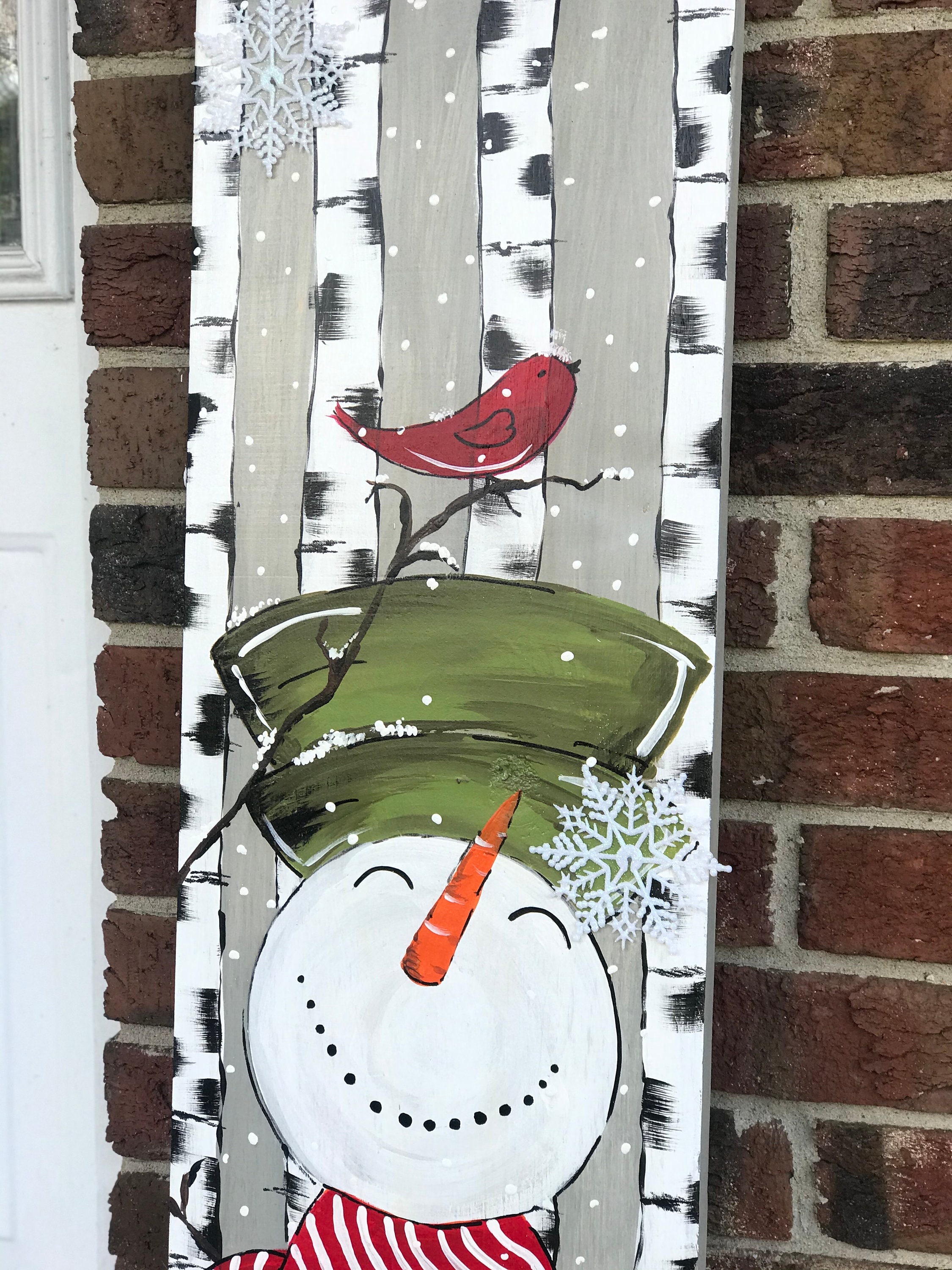 Tall Snowman Winter Porch Leaner Sign Baby It's Cold | Etsy