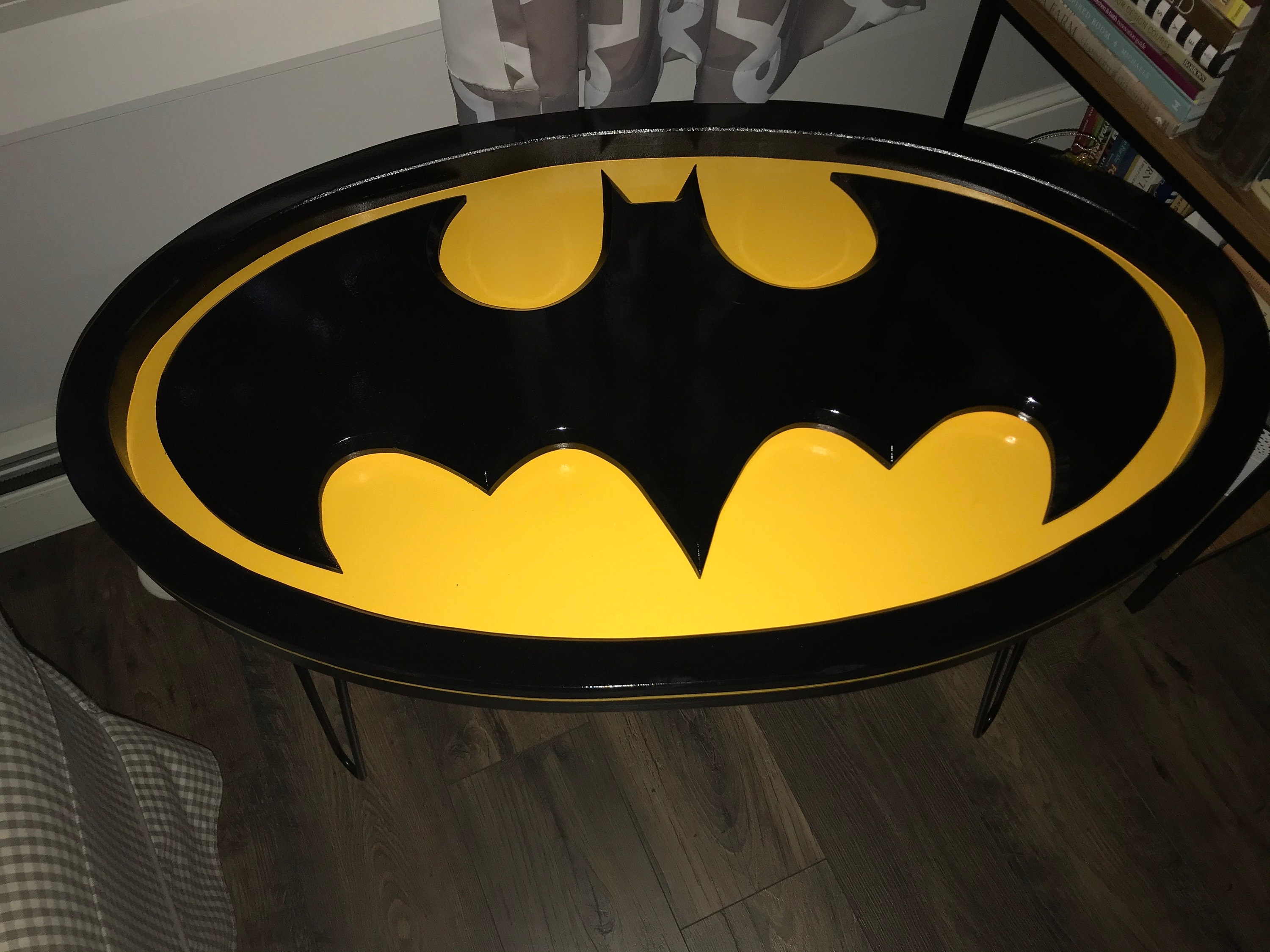 Batman Themed Coffee Table with LED Lighting | Etsy