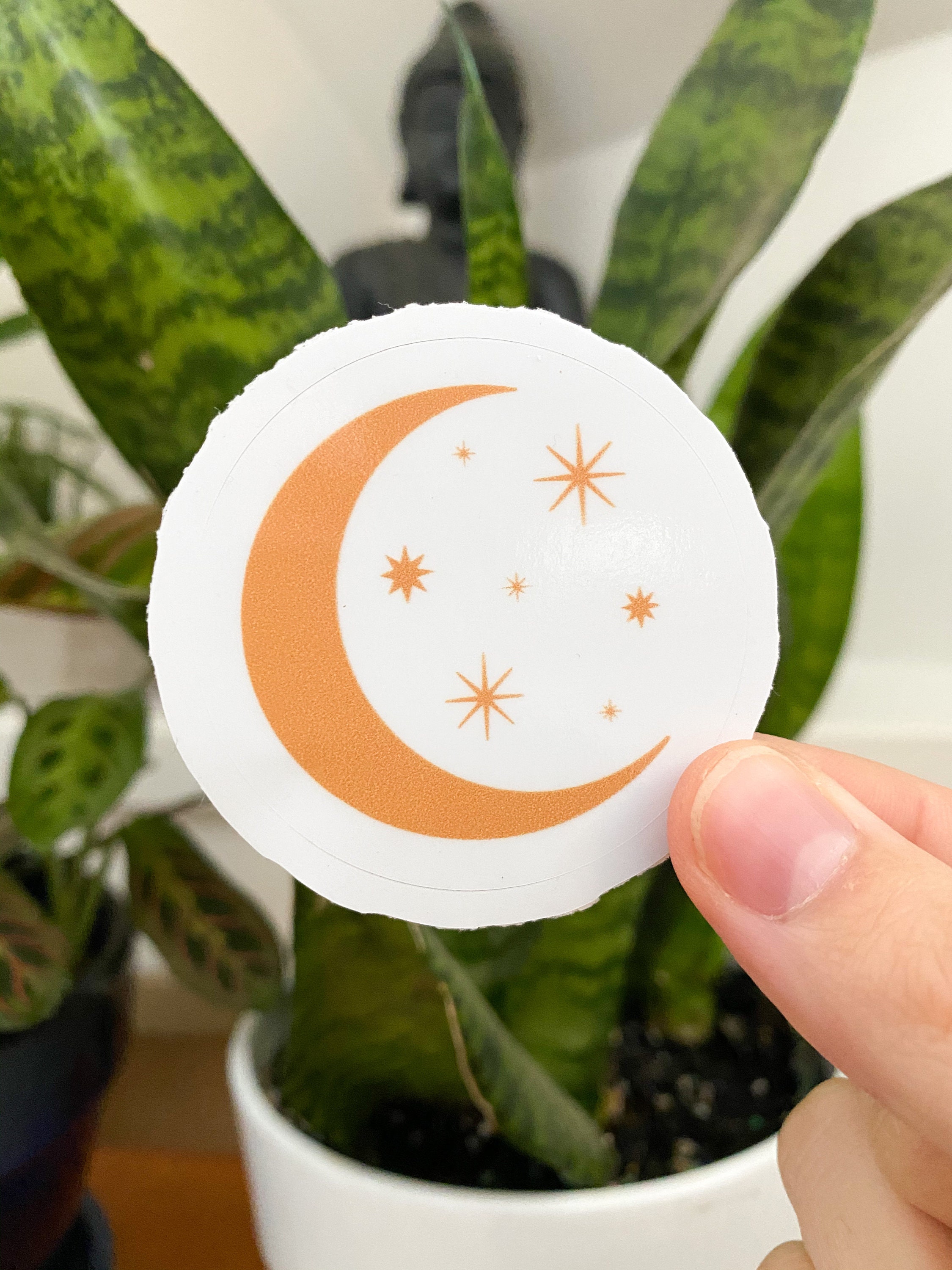 Moon and Stars Sticker - Etsy