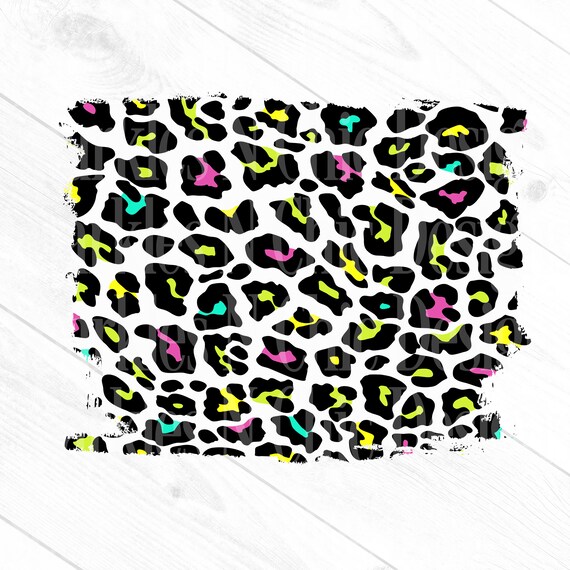 Rainbow Leopard Sublimation Design Background Png Background | Etsy