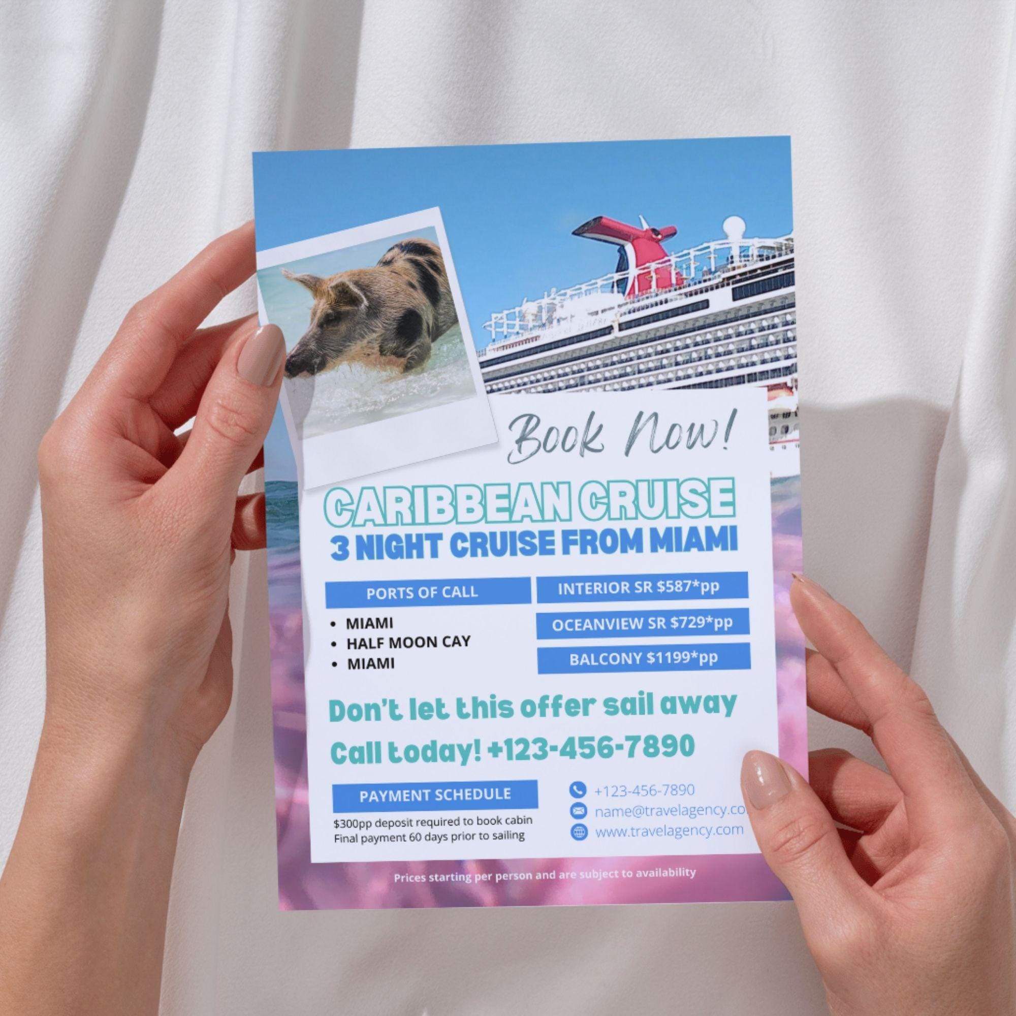 DIY Cruise Flyer Template: Travel Agent Marketing, Canva (digital ...