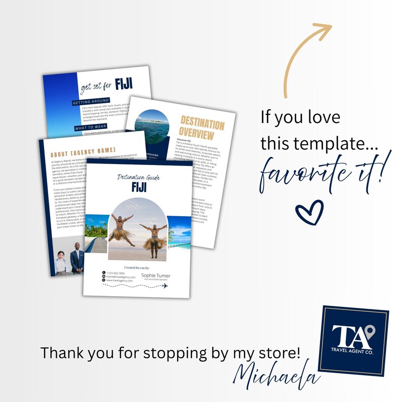 Fiji Travel Guide Canva Template: Travel Agent Marketing Tool (digital ...