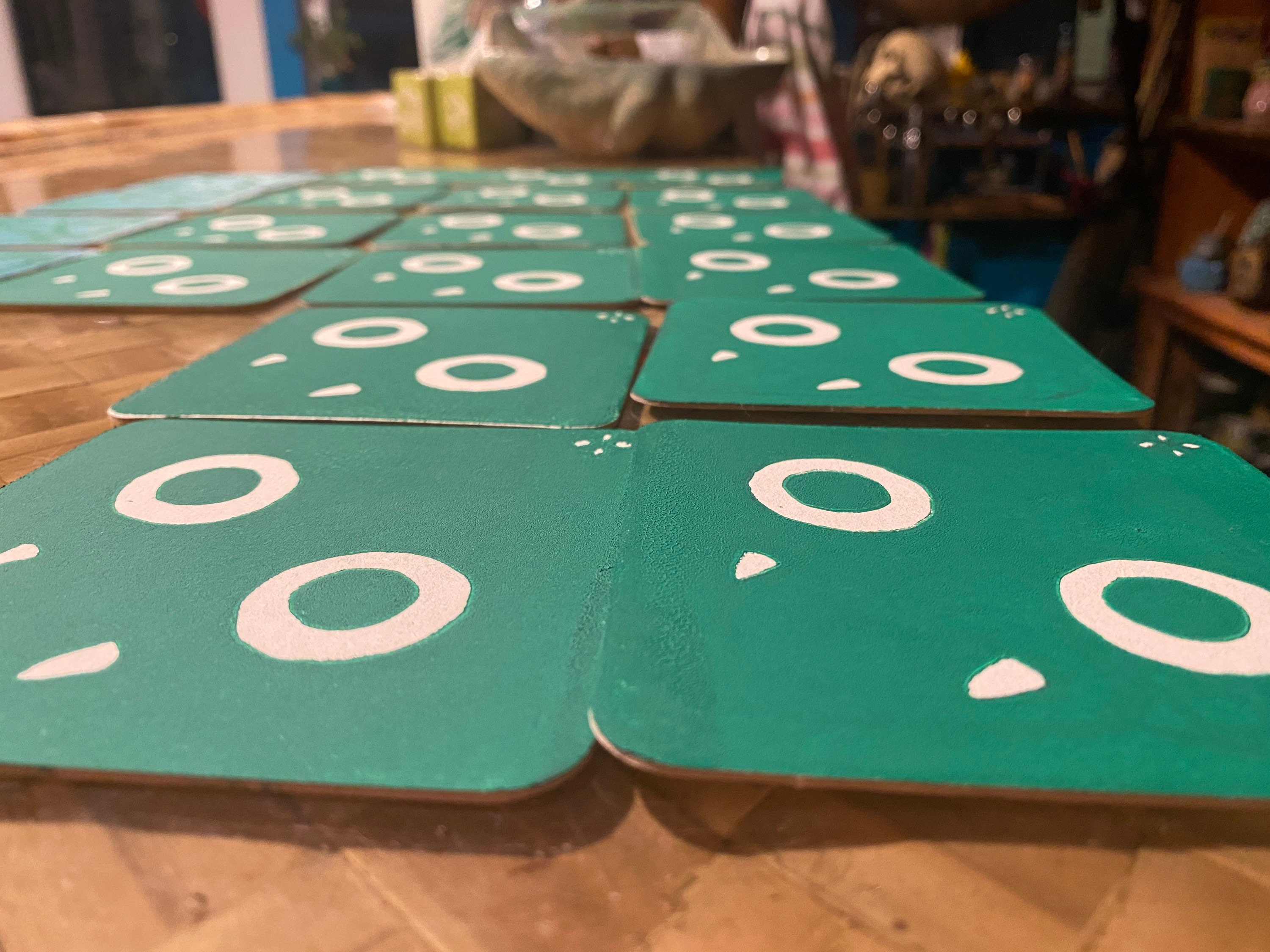 Maori Hei coaster - orange - Limited Edition print - signed and ...