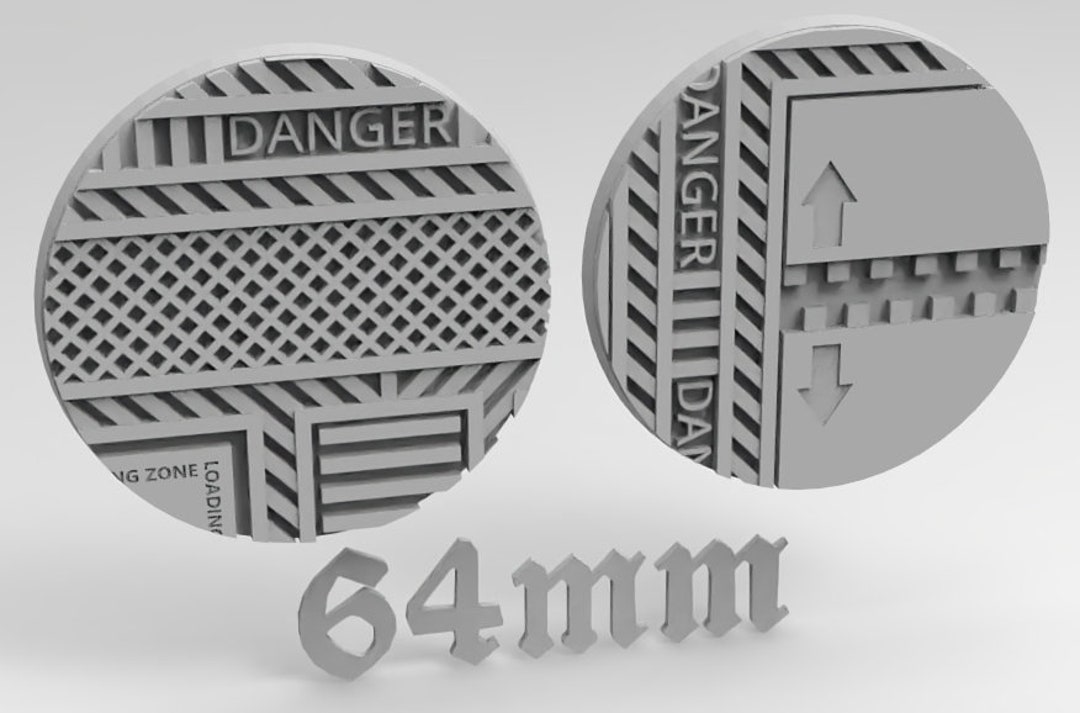 64mm Industrial DANGER Base's - Etsy