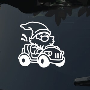 Gnome Sticker Decal for Car, Window, Race Car Driver, Cute Gnome ...