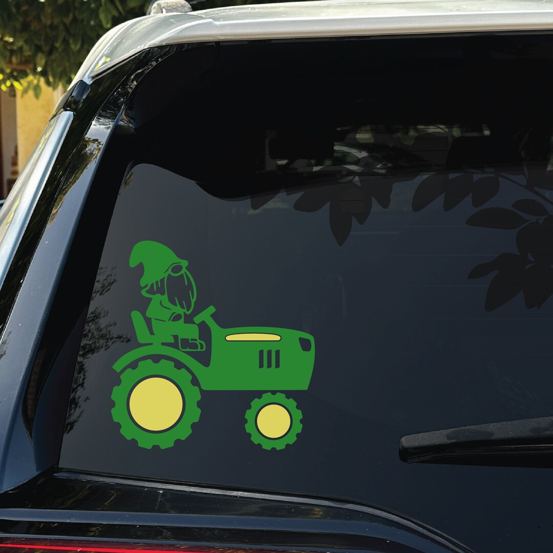 Gnome Sticker Decal for Car, Window, Tractor, Lawn Mower, Farmer ...