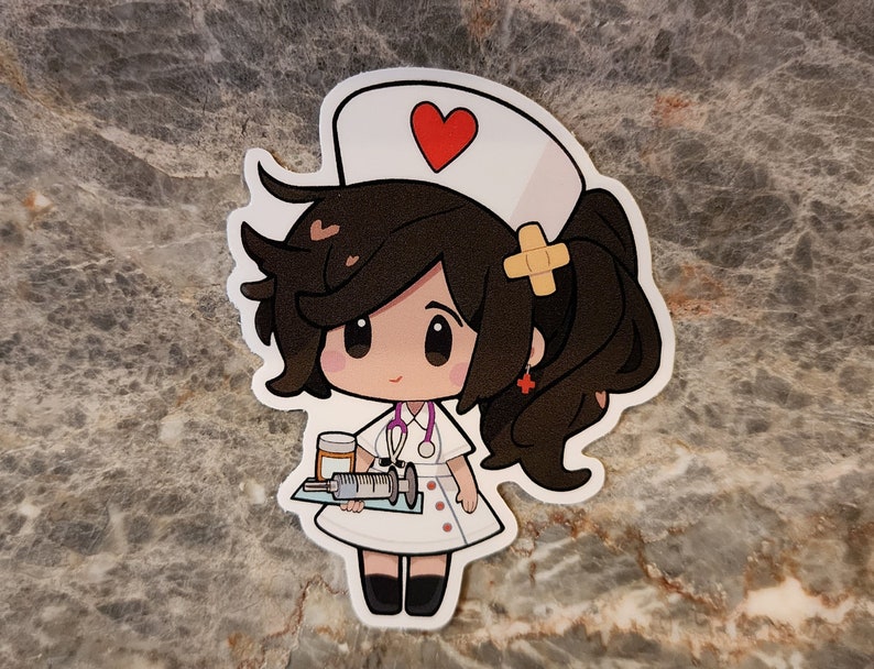 Cute Nurse Sticker, Sticker for Water Bottle, RN Sticker, Latina Nurse ...