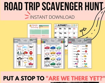 Family Road Trip Planner, Kids Road Trip Games Printable, Family ...