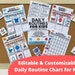 Editable Daily Routine Chart for Kids - Etsy