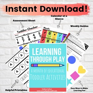 Printable Activity Book for Toddlers, Toddler Learning Activities ...