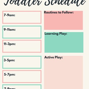 At Home Toddler Schedule, Homeschool Toddler Preschoolers, Visual ...