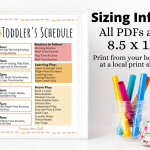 Toddler Schedule | Daily Schedule Template Editable PDF - Etsy