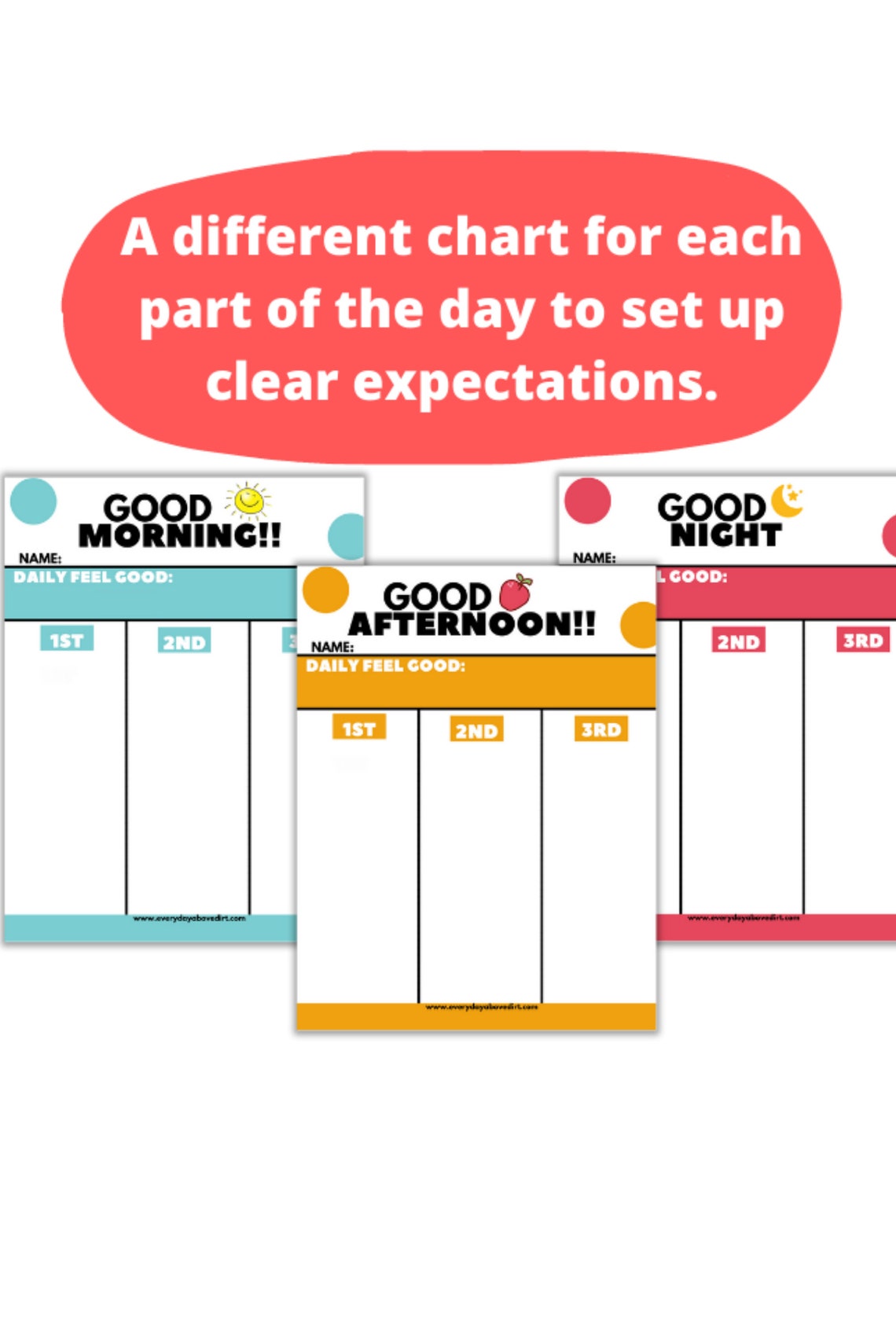 Editable Daily Routine Chart for Kids - Etsy