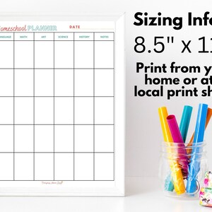 Homeschool Planner, Editable Planner, Printable Planner, Lesson Planner ...