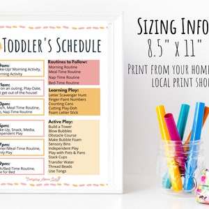 Toddler Schedule, Editable Toddler Routine, Daily Toddler Schedule ...