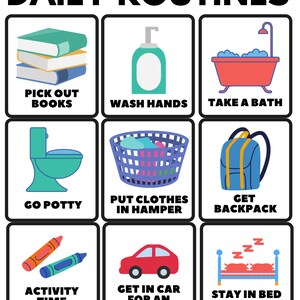 Editable Daily Routine Chart for Kids - Etsy