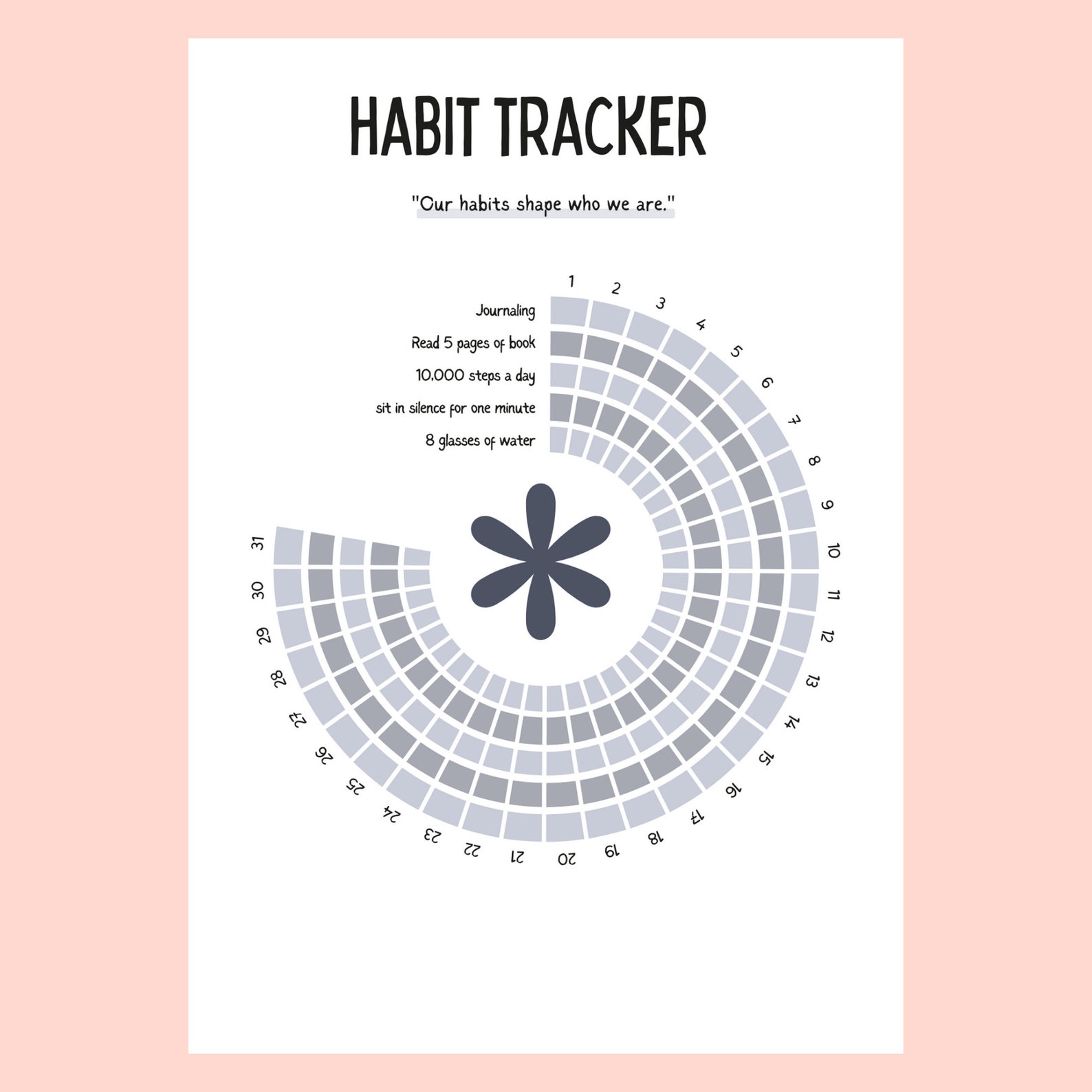 Monthly Habit Tracker Printable, Habit Tracker Template, Routine ...