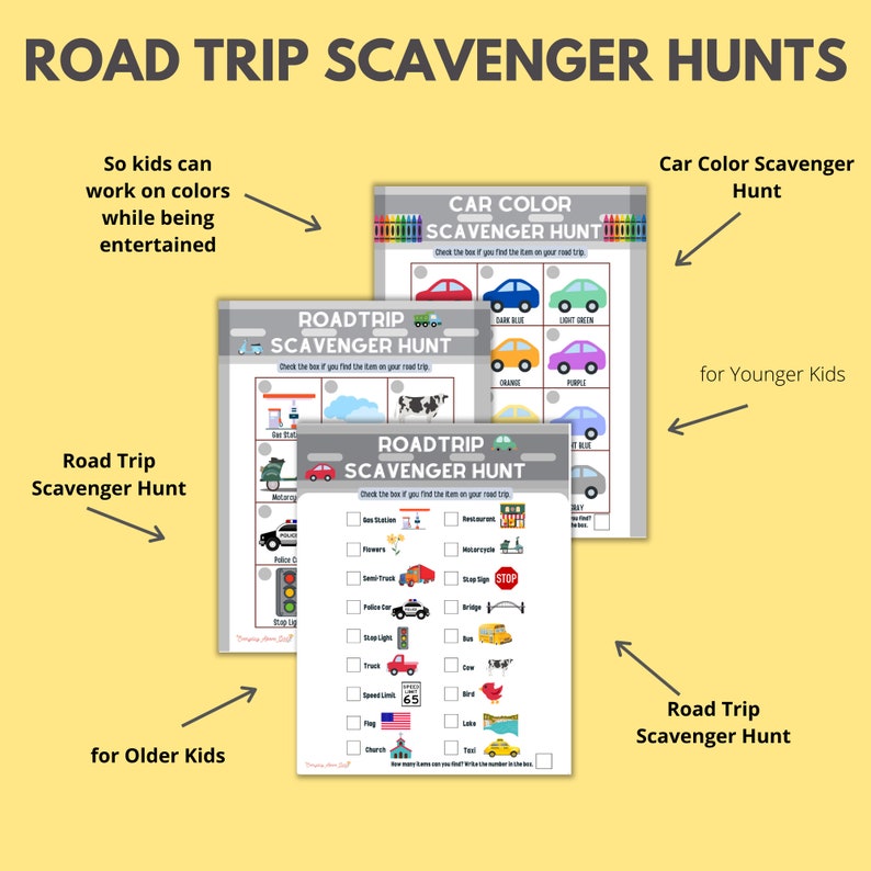 Kid Road Trip Games Printable, Family Road Trip Planner, Family ...