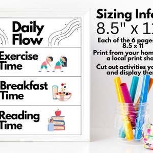 Daily Routines for Kids, Daily Schedule Template, Editable PDF - Etsy