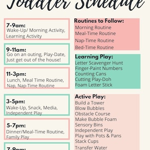 At Home Toddler Schedule, Homeschool Toddler Preschoolers, Visual ...