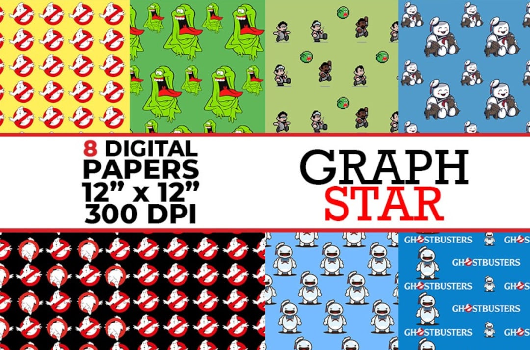 90% off SALE GHOSTBUSTERS Digital Paper Pack, Digital Papers, 8 Pdf ...