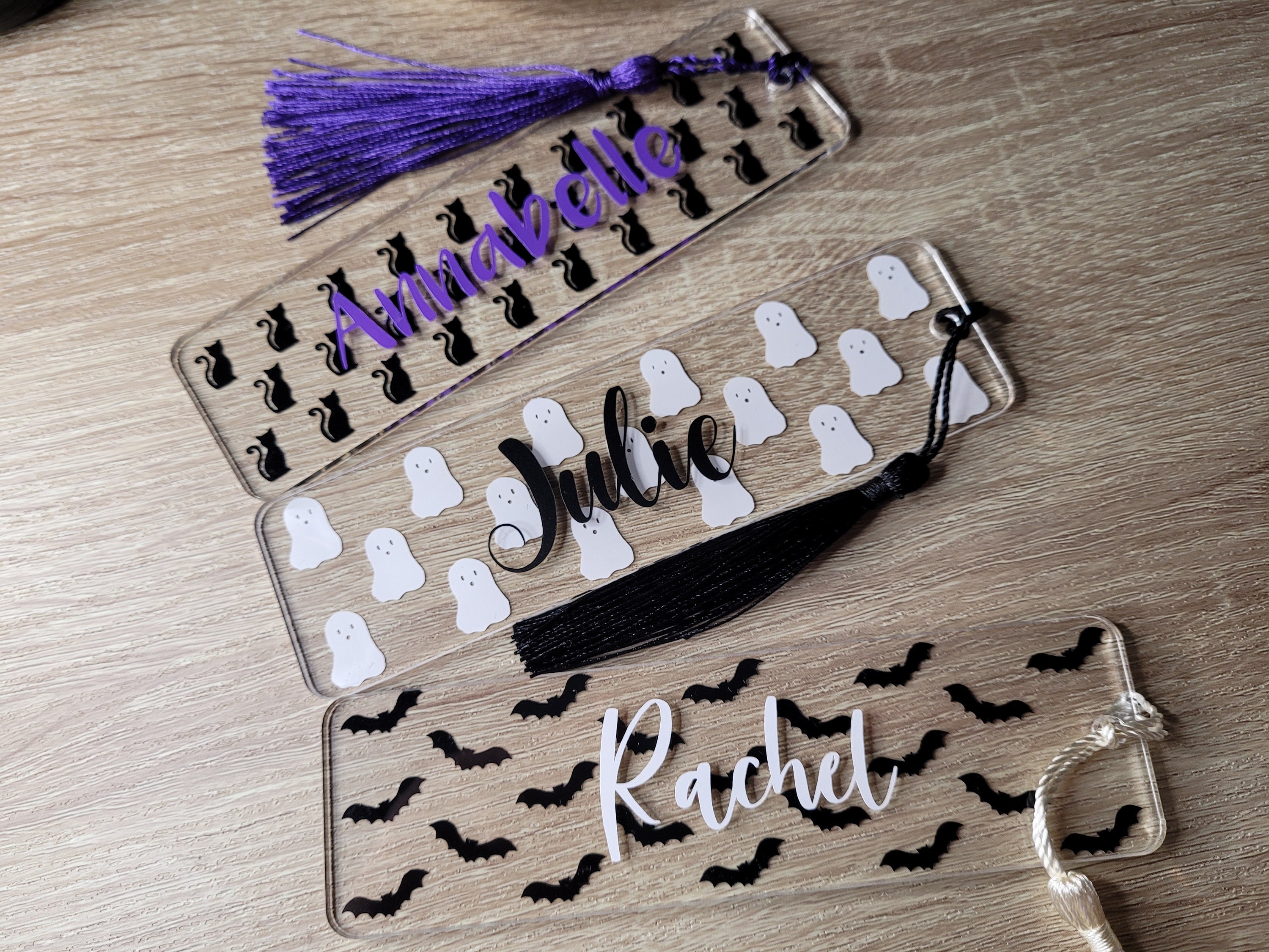 Halloween bookmark. Cute personalised bookmark. Acrylic | Etsy