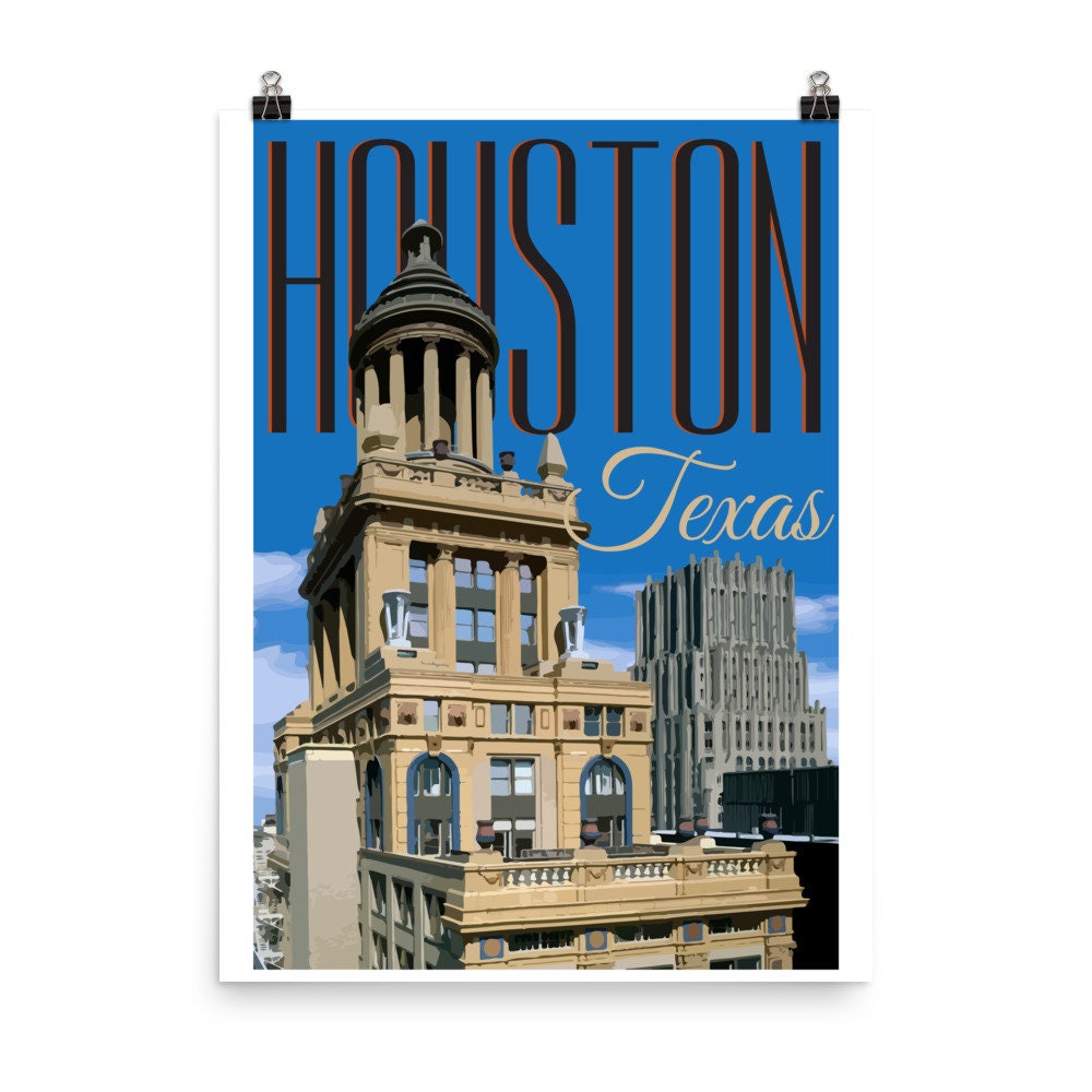 Houston Texas Downtown Architecture Niels Esperson Building Vintage ...