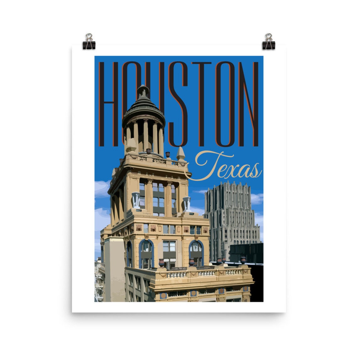 Houston Texas Downtown Architecture Niels Esperson Building Vintage ...