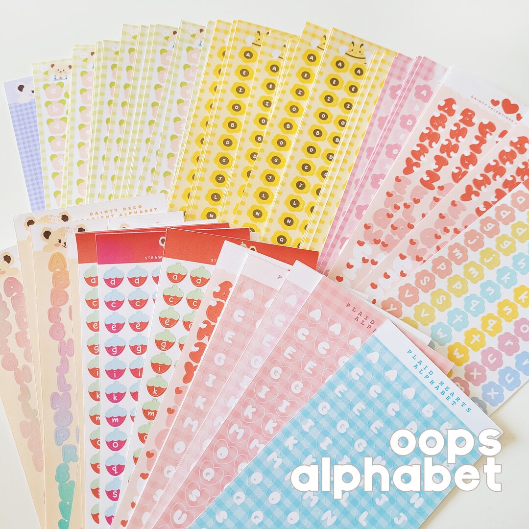 Oops Alphabet Deco Stickers Bullet Journal Stickers Polco - Etsy
