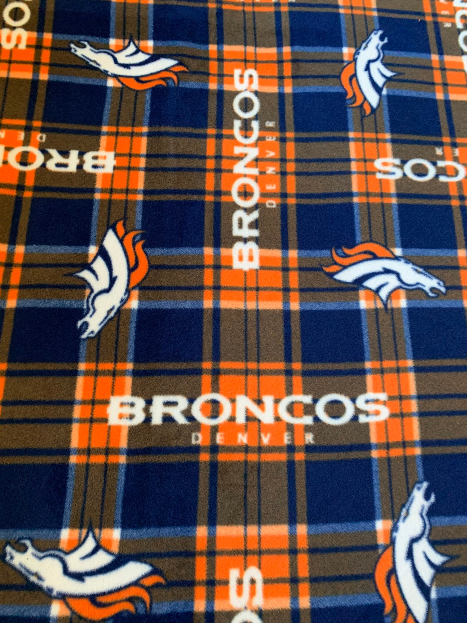 Denver Broncos Fleece Tie Blanket - Etsy