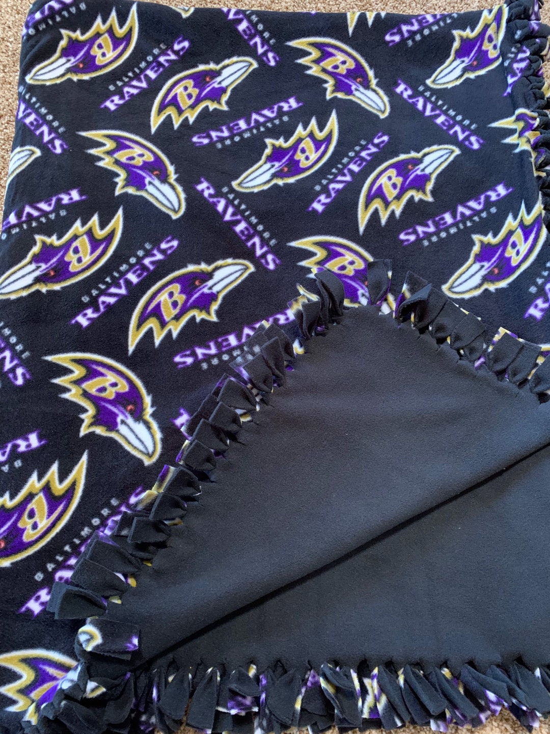 Baltimore Ravens Fleece Tie Blanket - Etsy