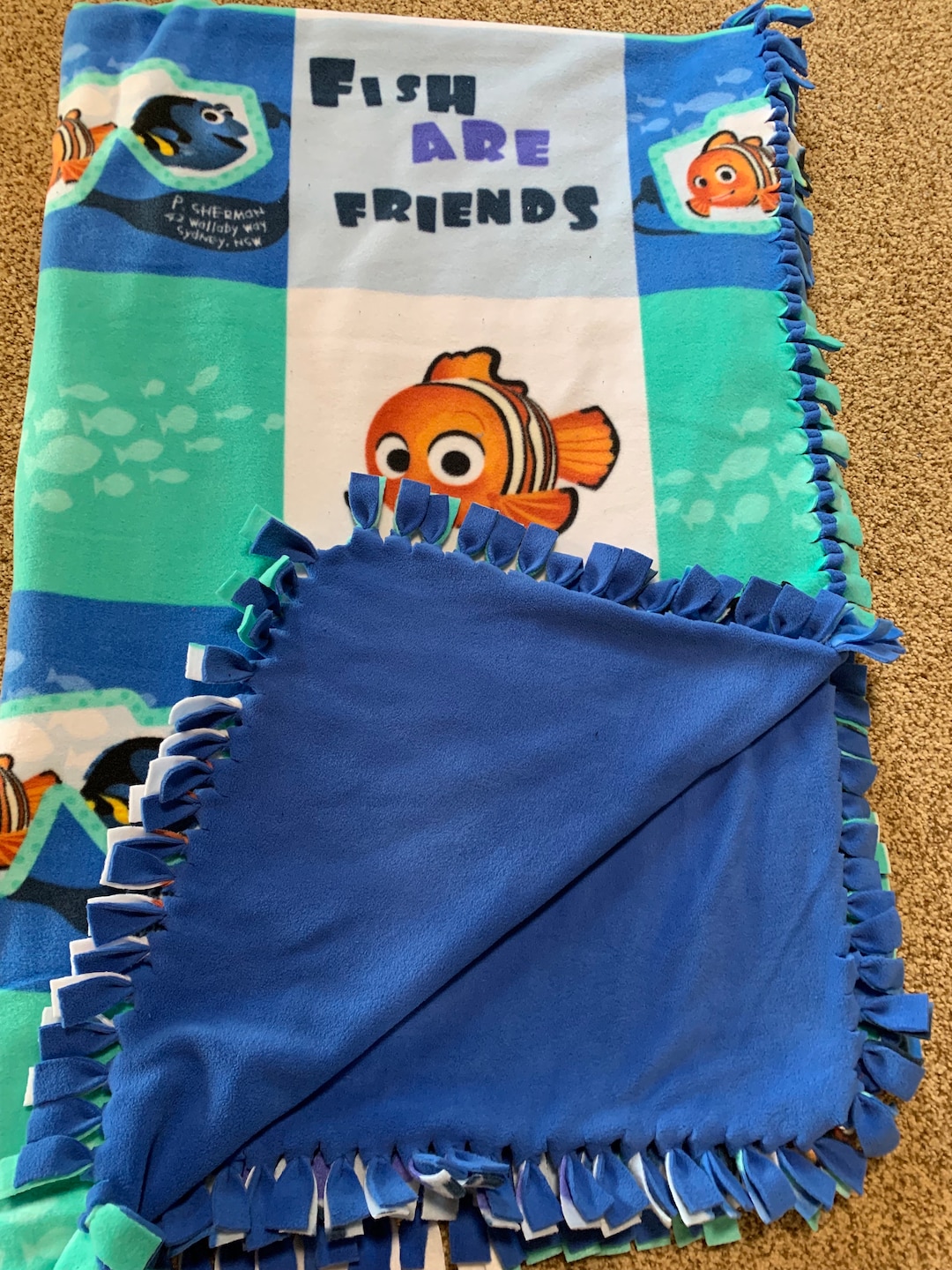 Finding Nemo Fleece Tie Blanket - Etsy