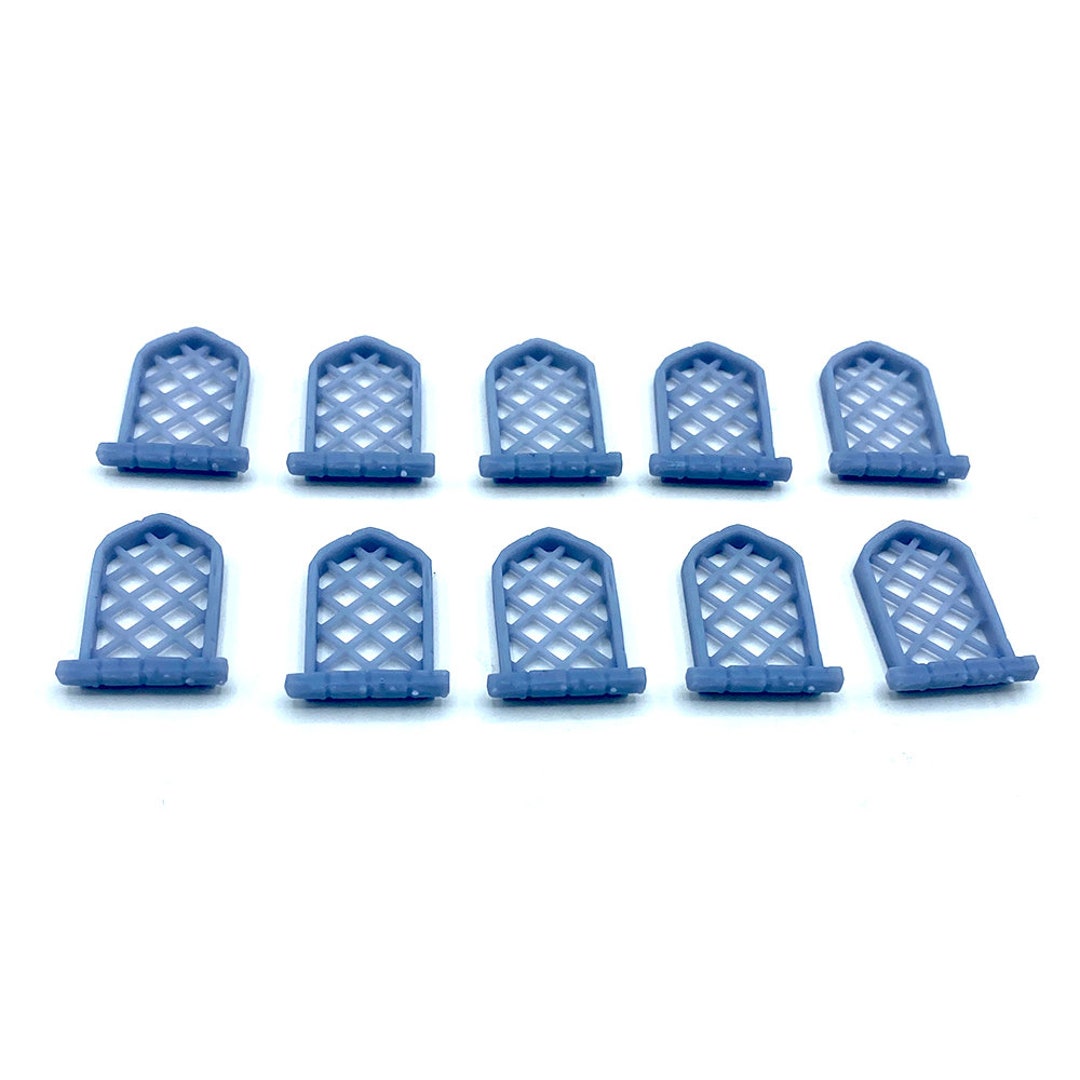 Open Fantasy Medieval Windows With Diagonal Bars and Stone Effect Sill ...