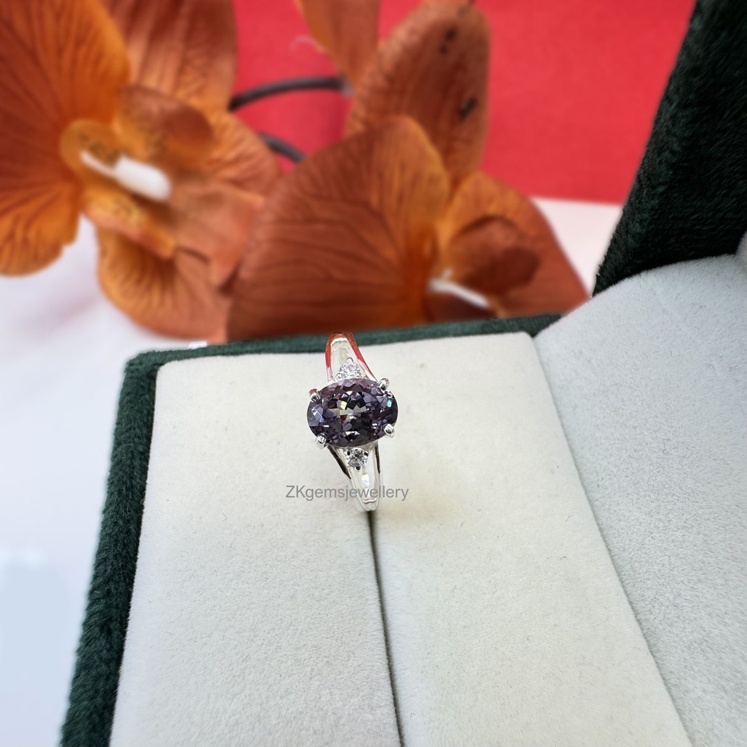 Color Change Alexandrite, June Birthstone, Alexandrite Ring, 925 ...