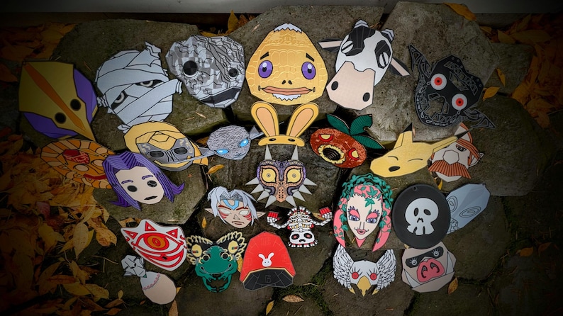 Zelda Majora's Mask Wall Art: 3D Printed Glow-in-the-dark Mask Set - Etsy