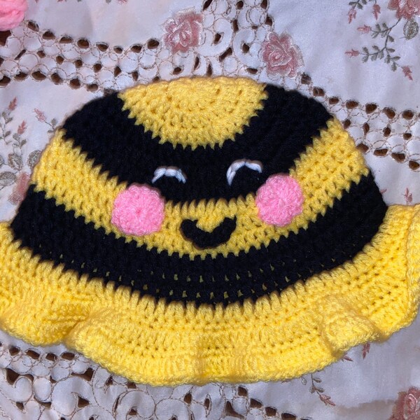 Crochet Bee Bucket Hat - Etsy