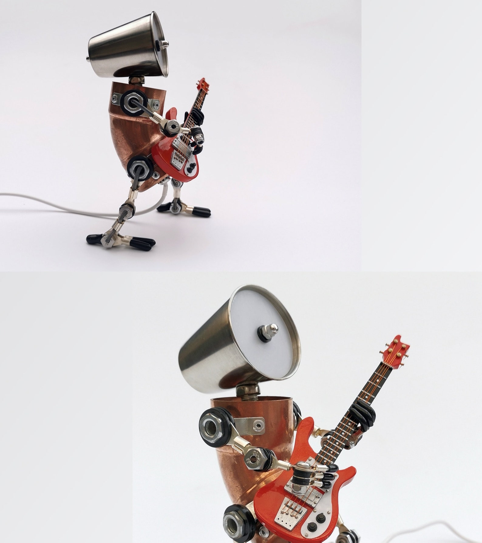 Bass Guitar Player Table Lamp|electric Bassist Desk Lamp|steampunk ...