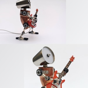 Bass Guitar Player Table Lamp|electric Bassist Desk Lamp|steampunk ...
