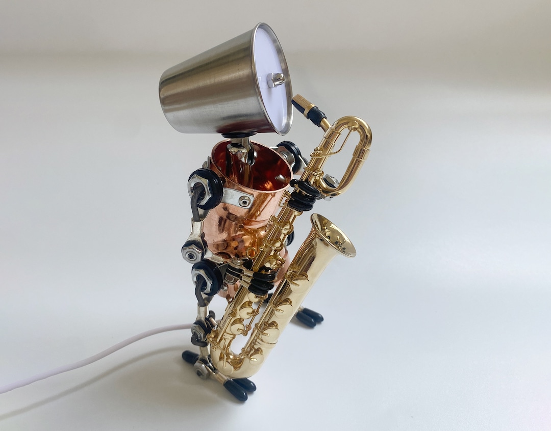 Big Baritone Saxophone Player Desk Lamp | Gift for Baritone Saxophone ...
