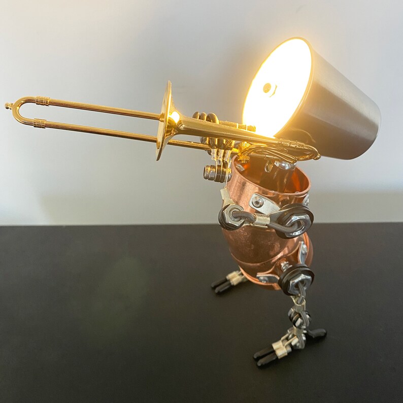 Trombone Player Lamp|music Studio Decor|music Room Studio Art|trombone ...