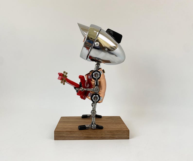 Personalized Metal Bassist Lamp | Steampunk Robot Bass Player Music ...
