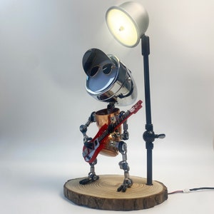 Music Bass Guitar Player Table Lamp / Guitar Room Studio Decor / Gifts ...