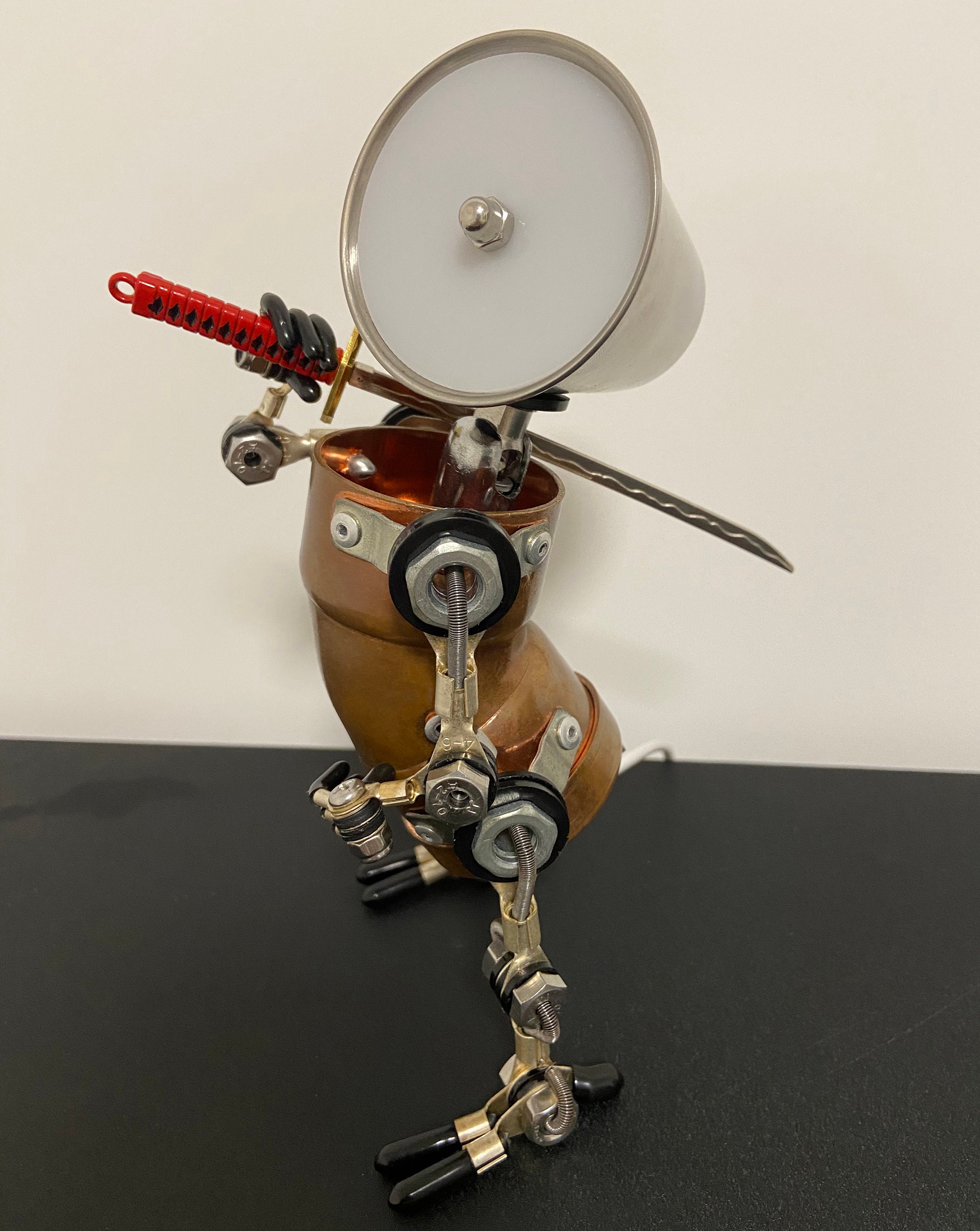 Samurai Robot Lamp Swordsman Lamp Steampunk Robot Table - Etsy