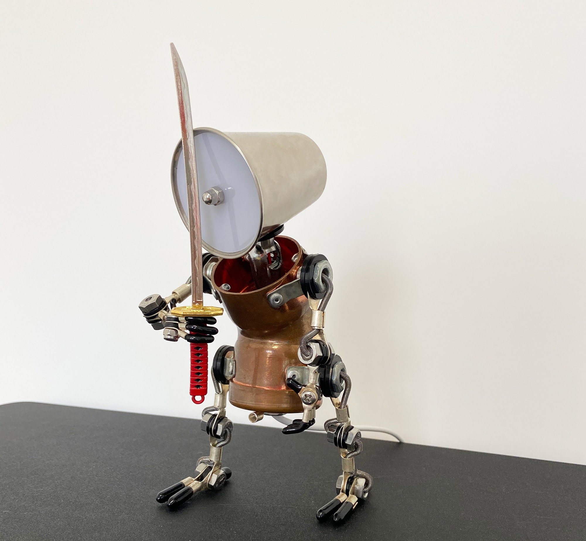 Samurai Robot Lamp Swordsman Lamp Steampunk Robot Table - Etsy