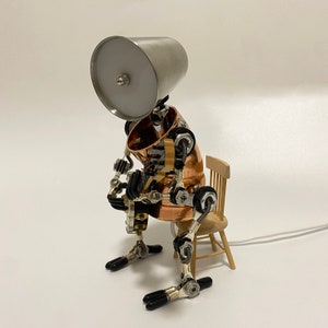Banjo Player Lamp|banjo Player Gift|steampunk Robot Lamp | Banjo Art ...