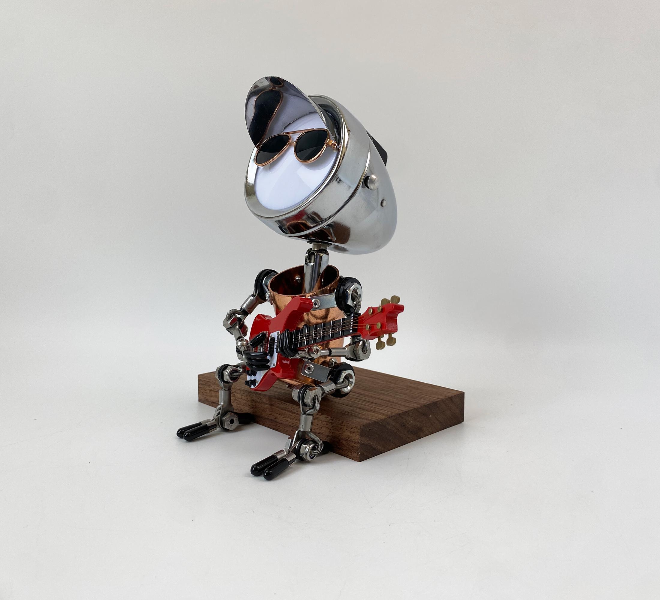 Personalized Metal Bassist Lamp | Steampunk Robot Bass Player Music ...
